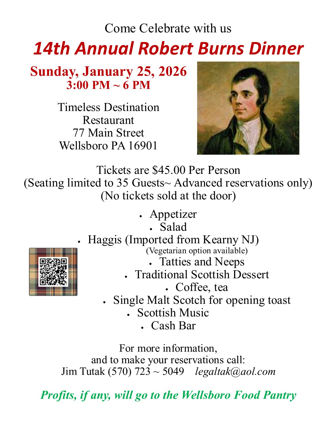 14th Annual Robert Burns Dinner